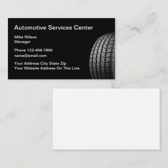 Automobile Services Tire Tread Business Card | Zazzle
