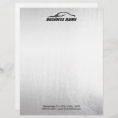 Automotive Auto Car Professional Metal Background Letterhead | Zazzle