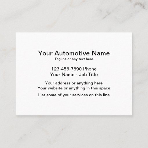 Automotive Business Card | Zazzle