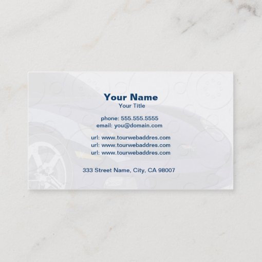 Automotive Business Card Template | Zazzle