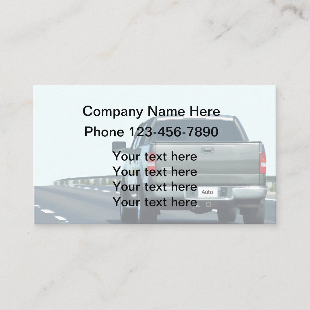 Automotive Business Card Template New | Zazzle
