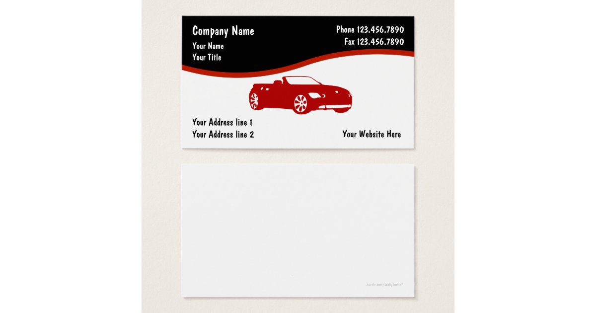 Automotive Business Cards | Zazzle