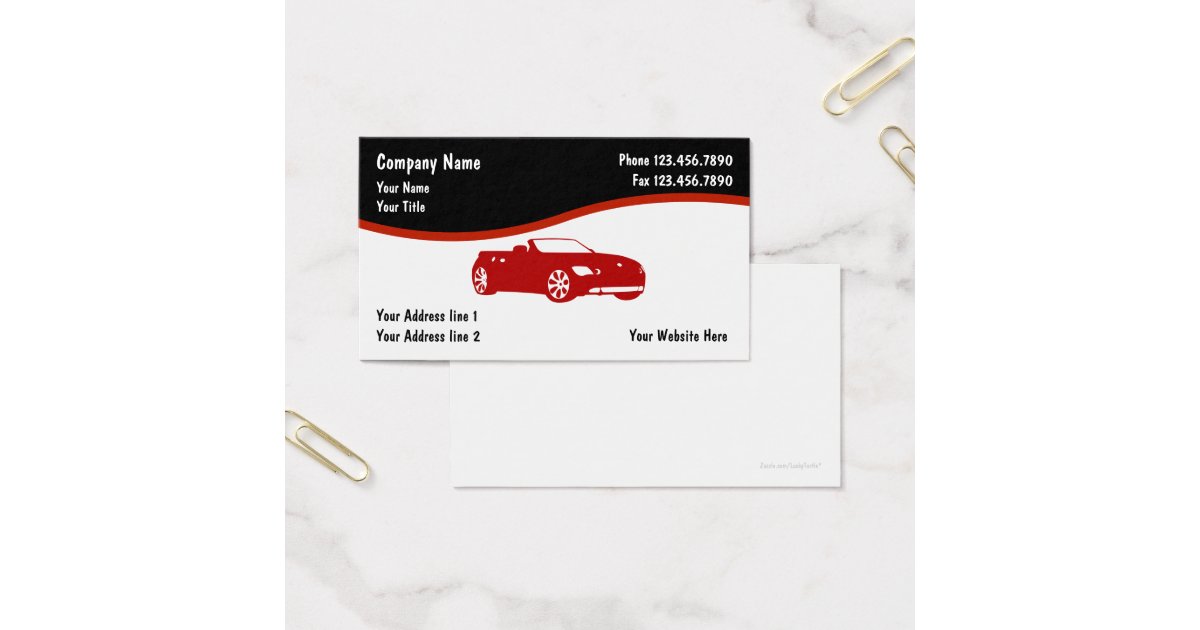 Automotive Business Cards | Zazzle