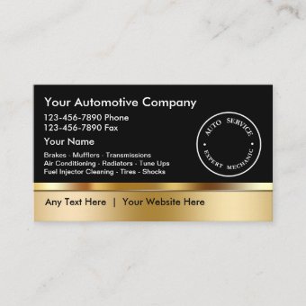 Automotive Business Cards | Zazzle