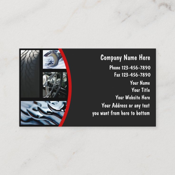 Automotive Business Cards | Zazzle