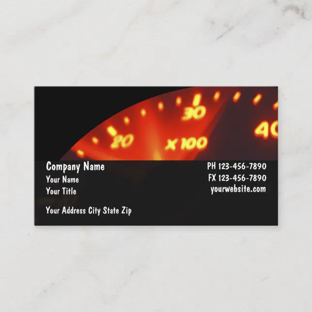 Automotive Business Cards | Zazzle