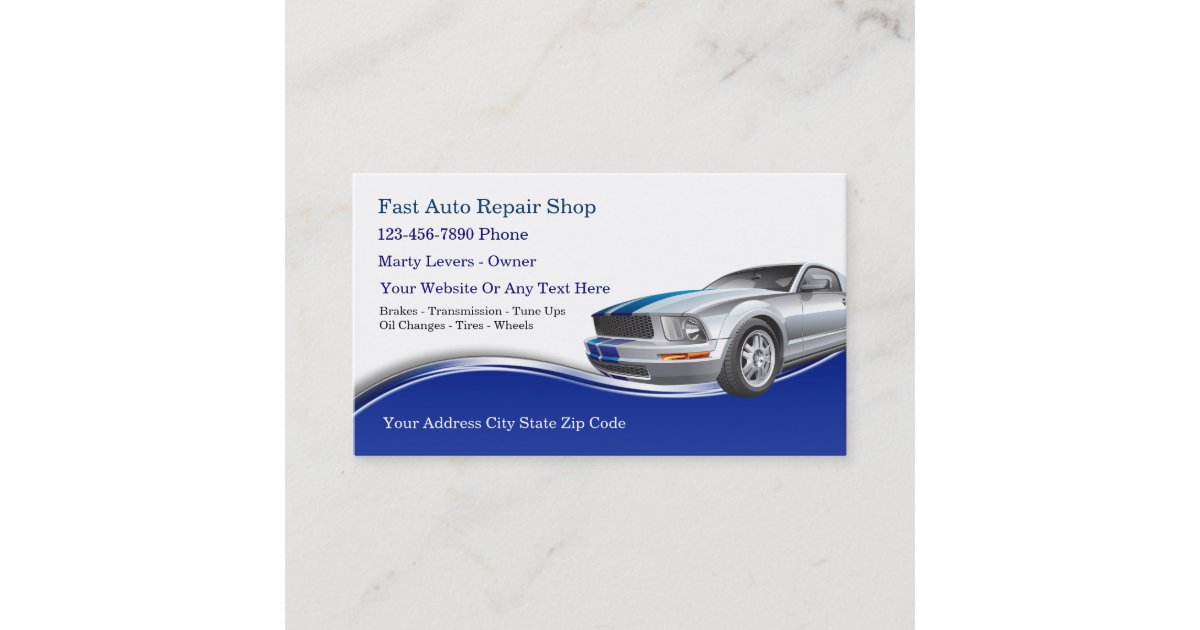 Automotive Business Cards | Zazzle.com