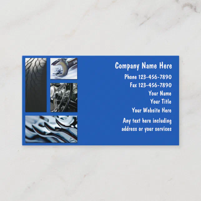 Automotive Business Cards | Zazzle