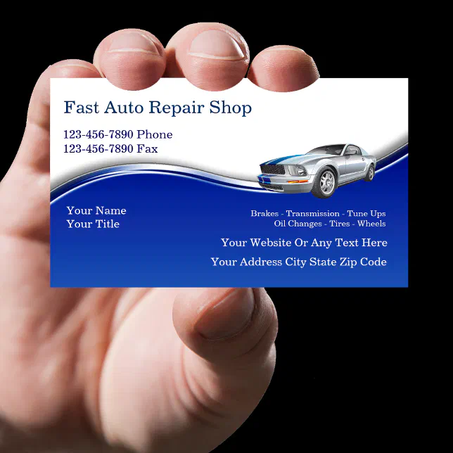 Automotive Business Cards | Zazzle