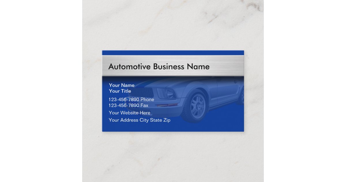 Automotive Business Cards | Zazzle