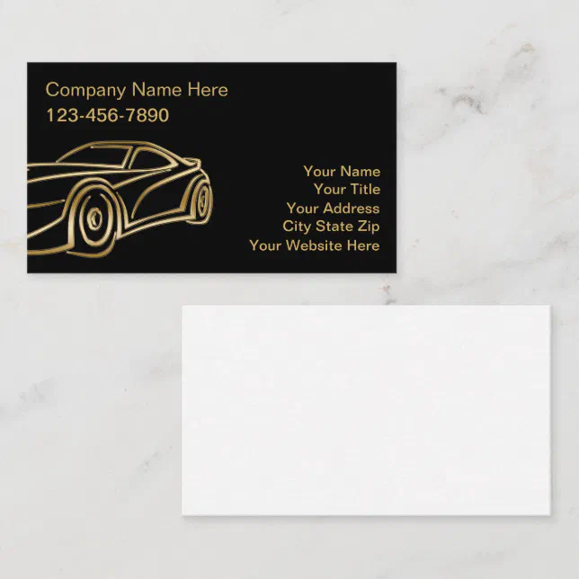 Automotive Business Cards | Zazzle