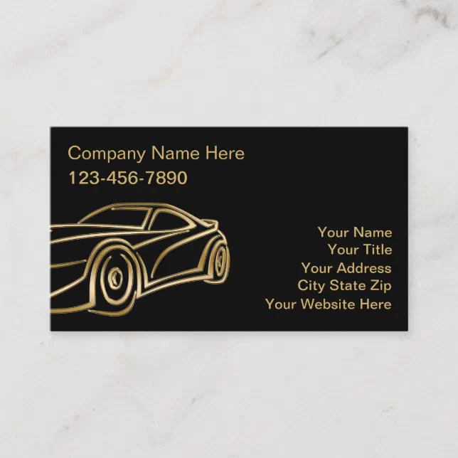 Automotive Business Cards | Zazzle