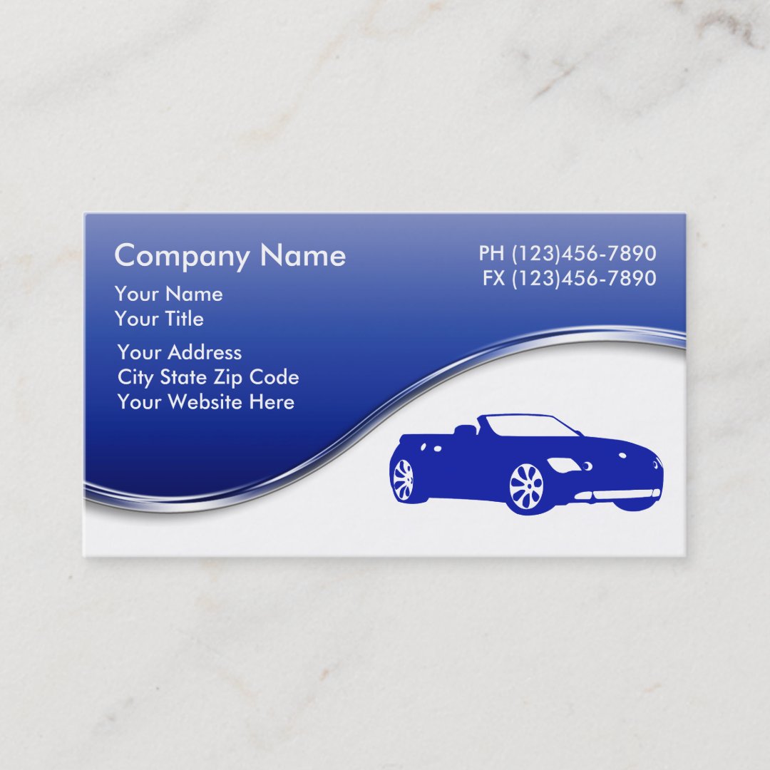 Automotive Business Cards | Zazzle