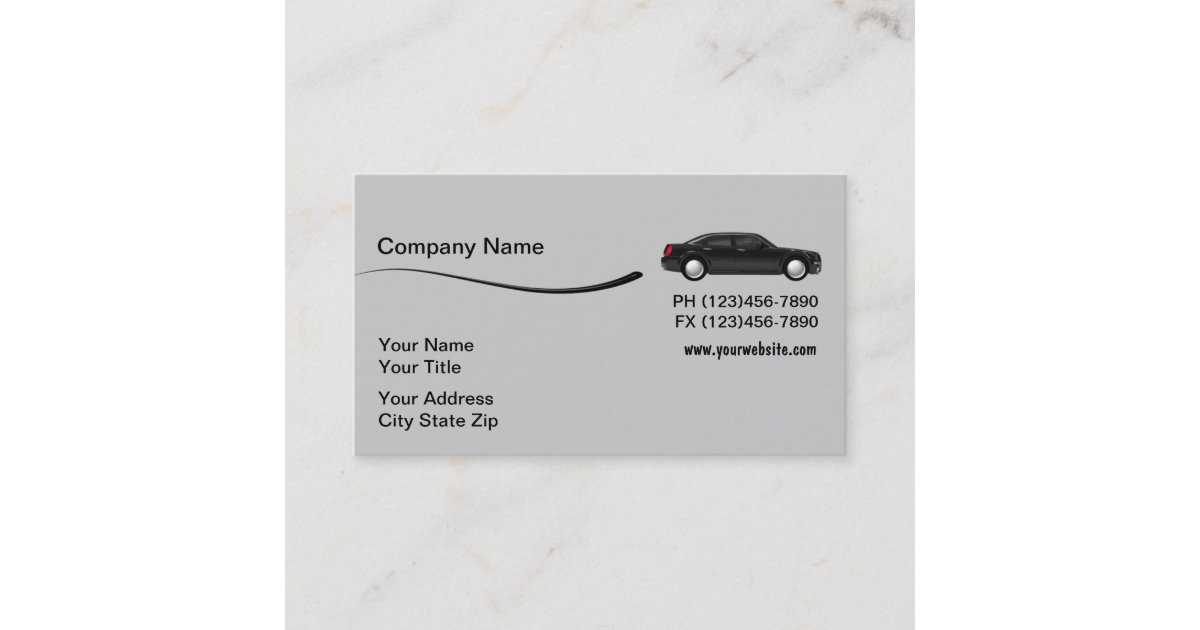Automotive Business Cards - Gray | Zazzle