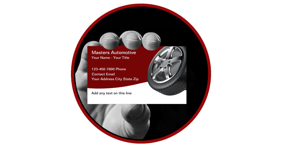 Automotive Business Cards Tire Tread | Zazzle
