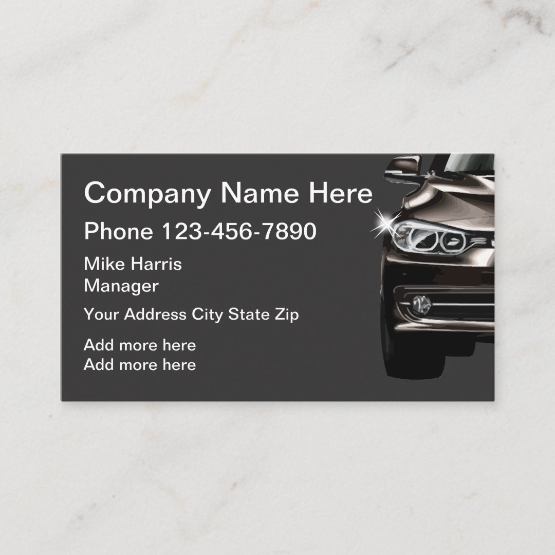 Automotive Business Profile Cards | Zazzle