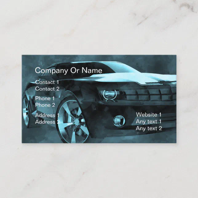 Automotive Business Profile Cards | Zazzle