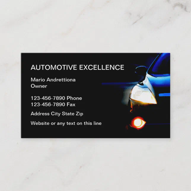 Automotive Business Services Business Card | Zazzle