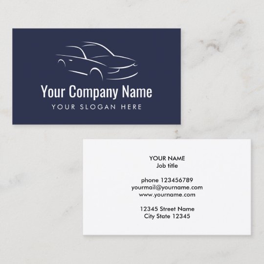 Automotive car company logo business card template | Zazzle.com