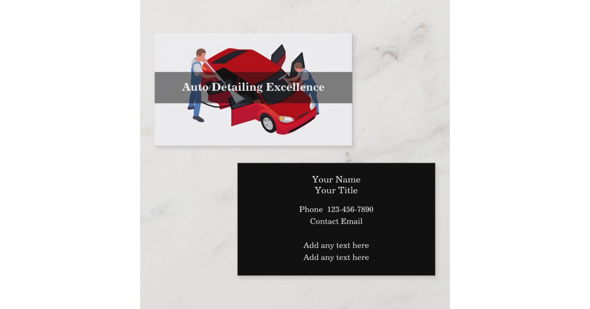 Automotive Car Detailing Business Cards new | Zazzle