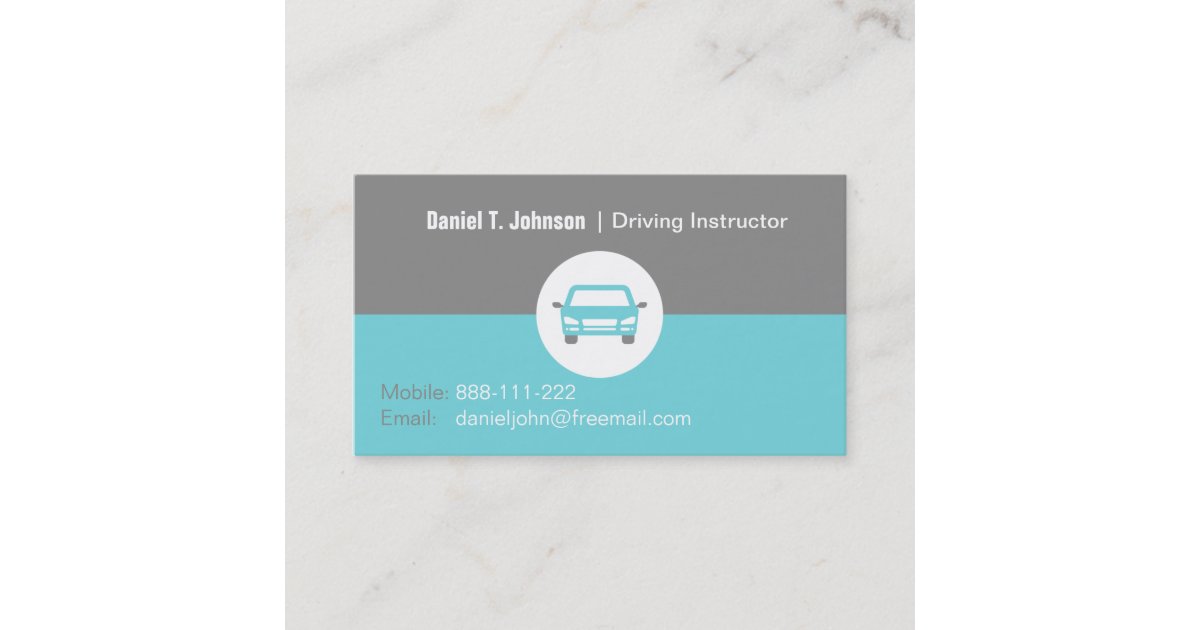 Automotive Car Driving Instructor Business Cards | Zazzle