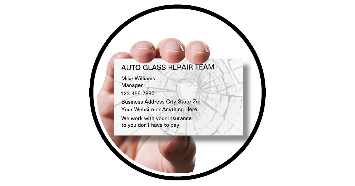 Automotive Car Glass Repair Business Cards | Zazzle