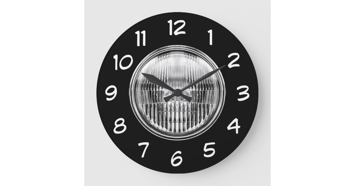 Automotive Car Headlight Mancave Clock | Zazzle