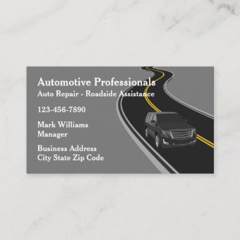 Automotive Car Repair Roadside Assistance Business Card | Zazzle