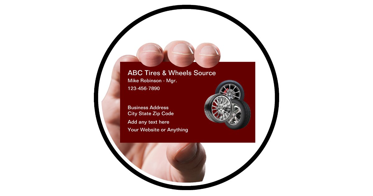 Automotive Car Tire Service Business Cards | Zazzle