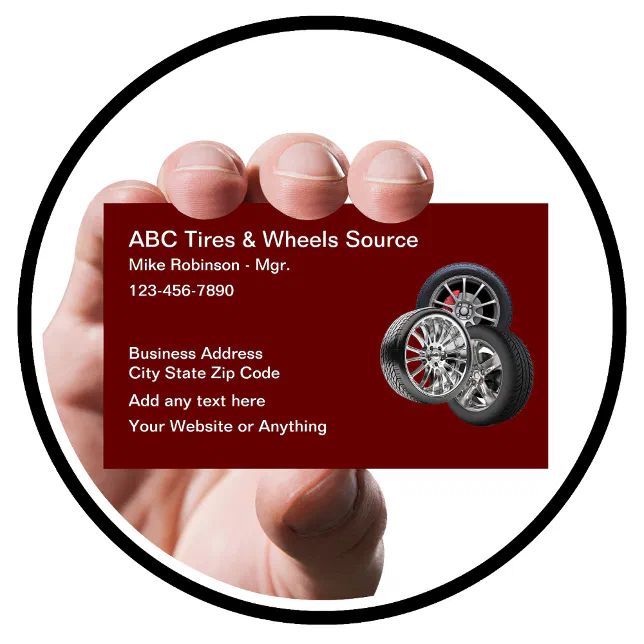Automotive Car Tire Service Business Cards | Zazzle