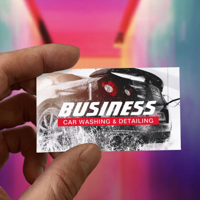 Automotive Car Wash & Auto Detailing Business Card | Zazzle