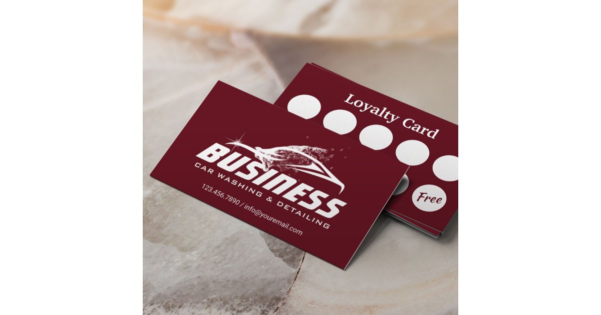 Automotive Car Washing Auto Detailing Red Loyalty | Zazzle