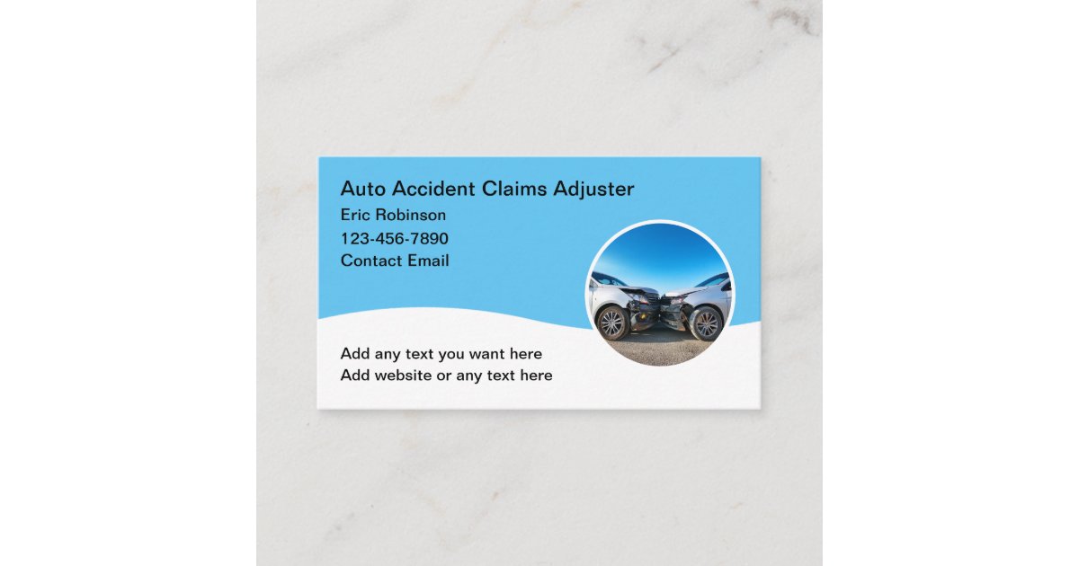 Automotive Claims Adjuster Agent Business Card | Zazzle