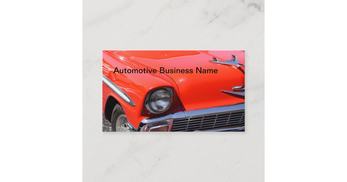 Automotive Classic Car Theme Business Card | Zazzle
