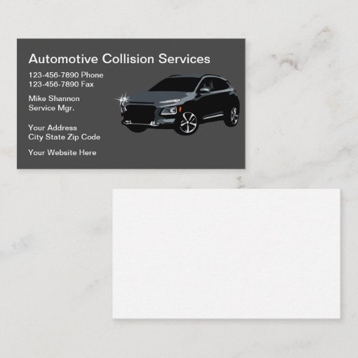 Automotive Collision Accident Repair Business Card | Zazzle