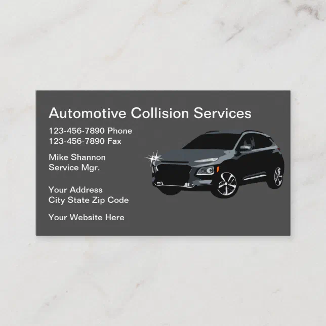 Automotive Collision Accident Repair Business Card | Zazzle