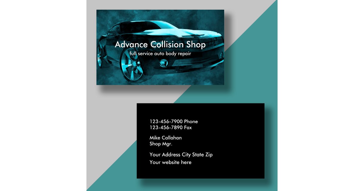 Automotive Collision Repair Business Card | Zazzle