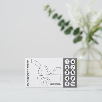 automotive cut out punch cards | Zazzle