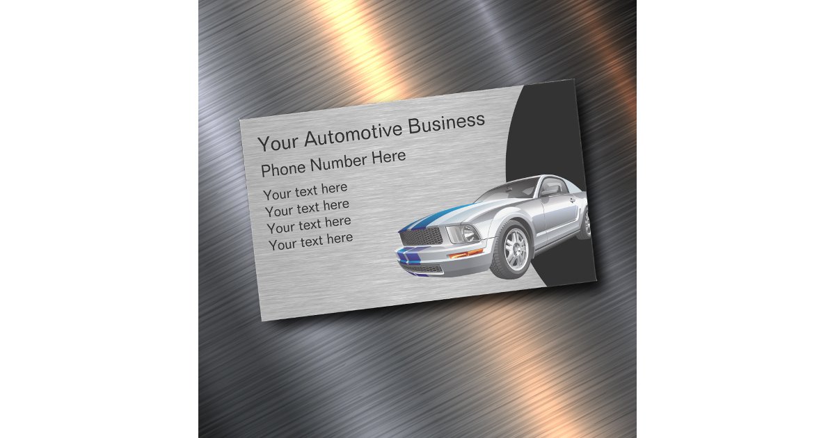 Automotive Design Template Business Card Magnet | Zazzle
