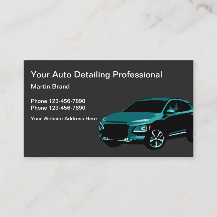 Automotive Detailing Unique Business Card | Zazzle