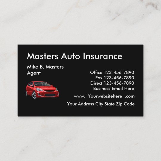 Automotive Insurance Modern Business Card | Zazzle.com