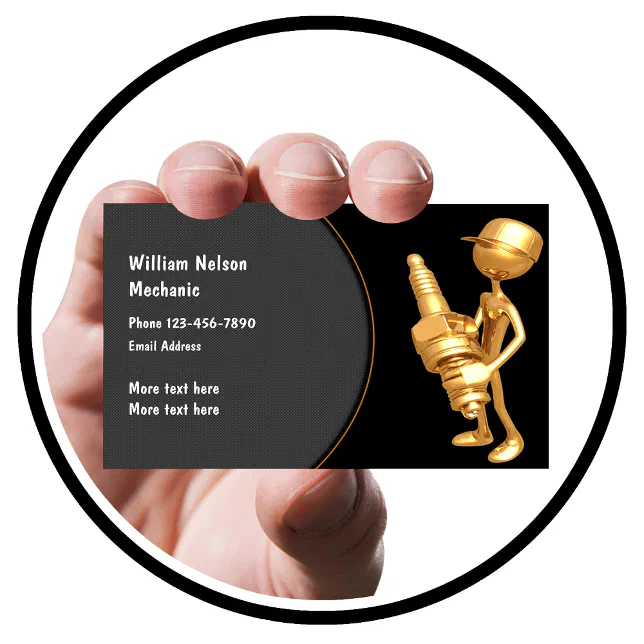 Automotive Mechanic Cool Design Business Card | Zazzle
