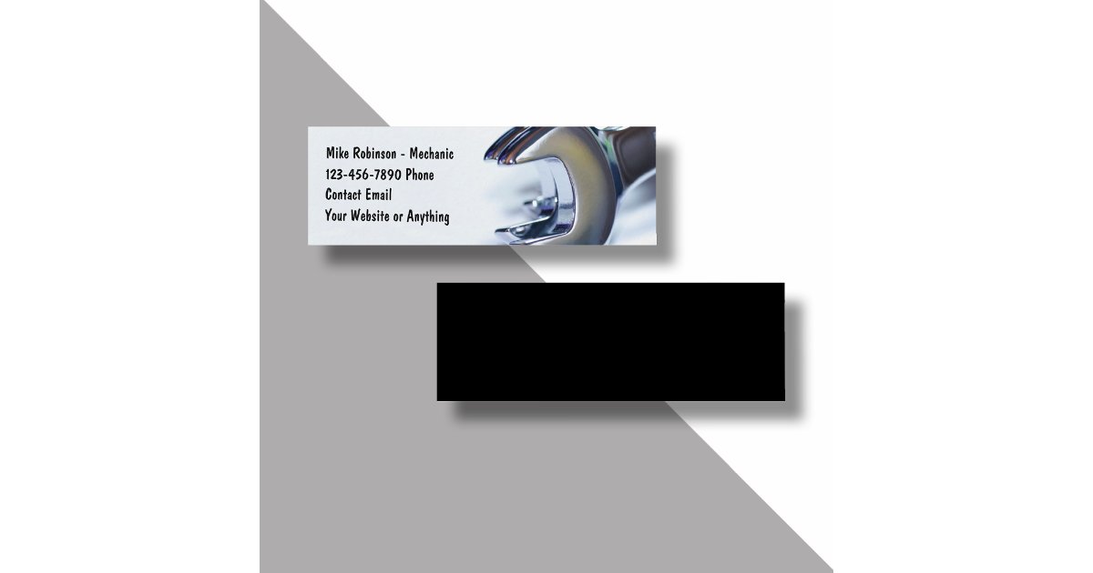 Automotive Mechanic Wrenches Design 4 Mini Business Card | Zazzle