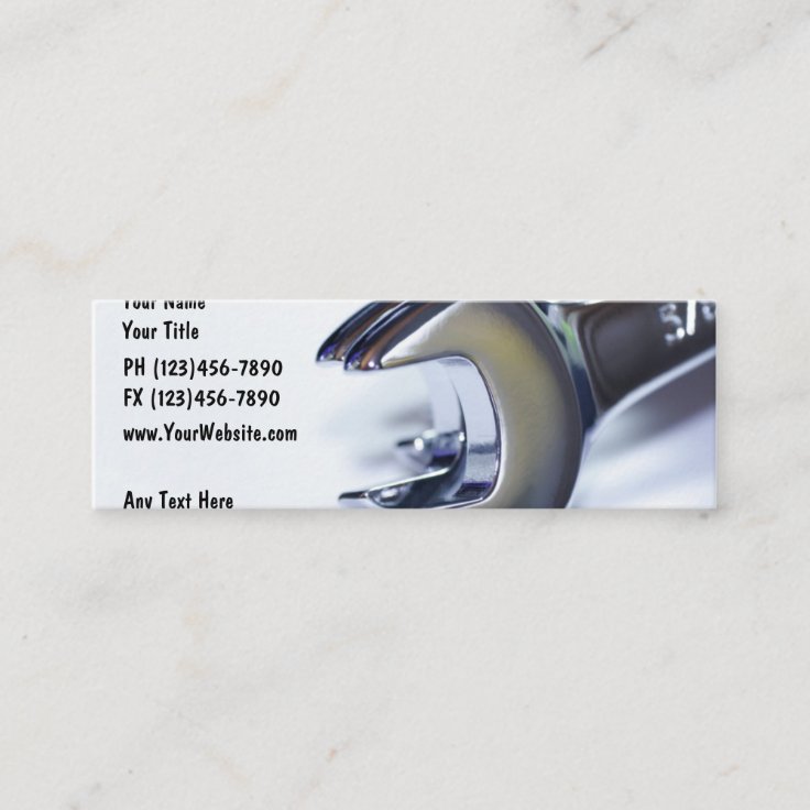 Automotive Mechanic Wrenches Design Mini Business Card | Zazzle