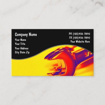 Automotive Mechanic Wrenches Theme Business Card | Zazzle
