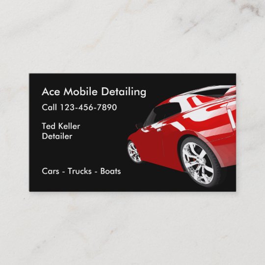 Automotive Mobile Detailing Business Cards Zazzle