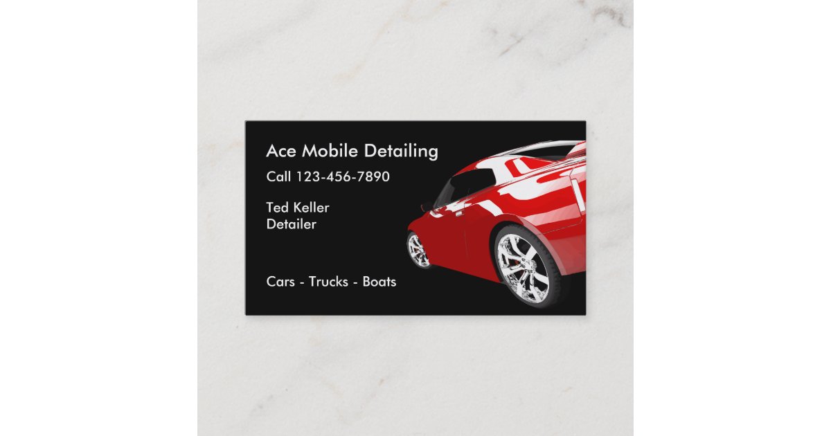Automotive Mobile Detailing Business Cards | Zazzle