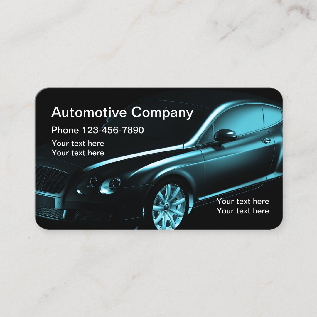 Automotive Modern Design Business Card | Zazzle