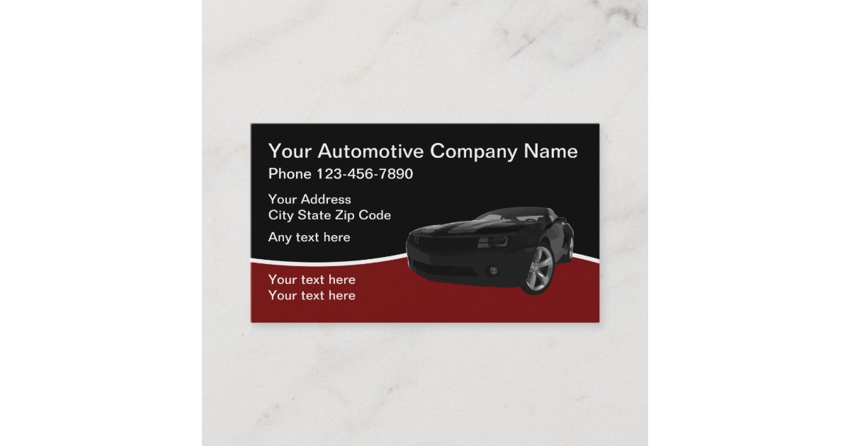 Automotive Modern Design Business Card | Zazzle