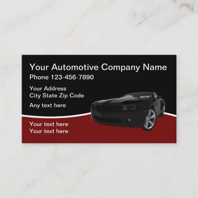 Automotive Modern Design Business Card | Zazzle